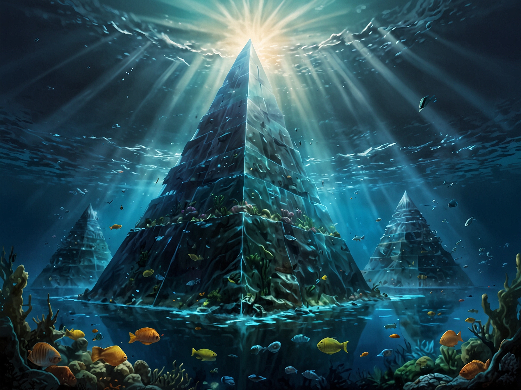 Two Giant Underwater Crystal Pyramids Discovered In The Centre of The ...